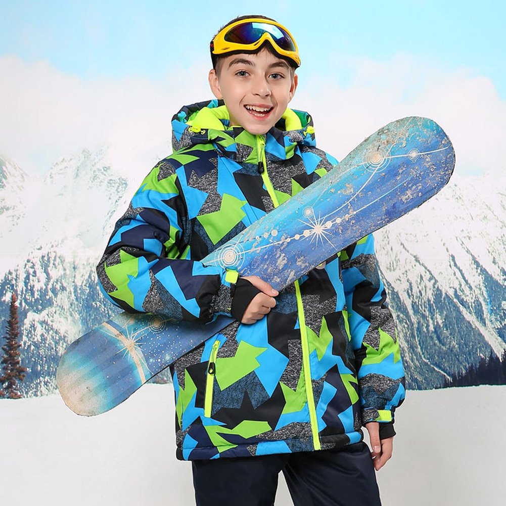 Boys Ski Jacket Snow Jacket Pants Suits Windproof Waterproof Winter Coats 25GR,8
