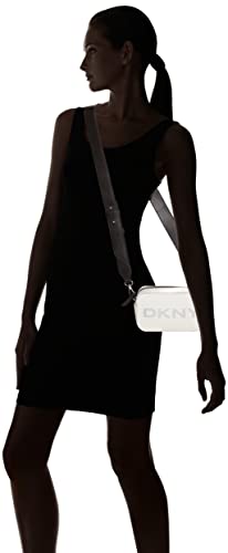 DKNY Women's Soft Crossbody Tilly Mini Camera cross body handbags, White/Silver, Small US