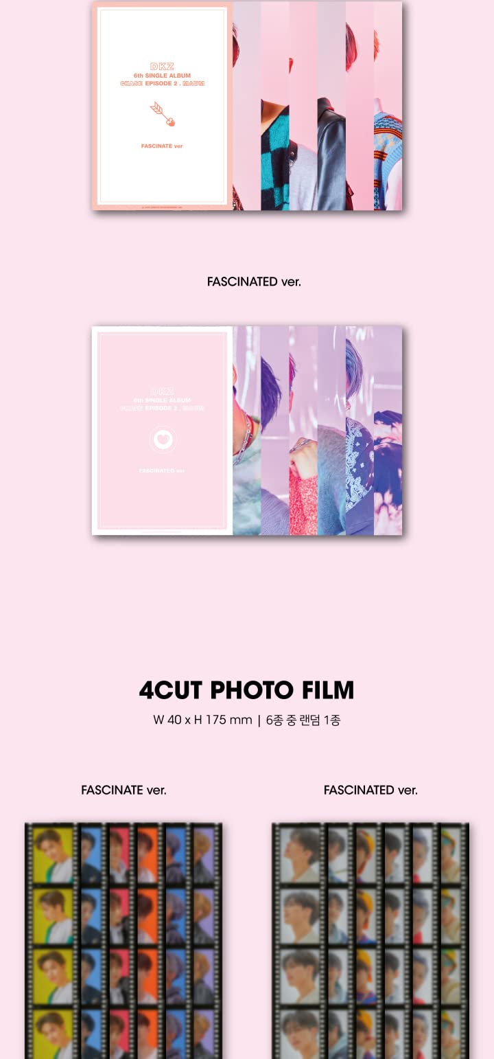 DKZ Chase Episode 2. MAUM 6th Single Album Fascinated Version CD+96p PhotoBook+2p PhotoCard+1p Postcard+1p 4Cut PhotoFilm+1p ID Card+1ea Sticker+Tracking Sealed