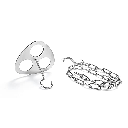 Camping Tripod Board - Turn Branches into Campfire Tripod, Stainless Steel Campfire Support Plate with Adjustable Chain for Hanging Cookware - Perfect Accessories for Outdoor Cooking