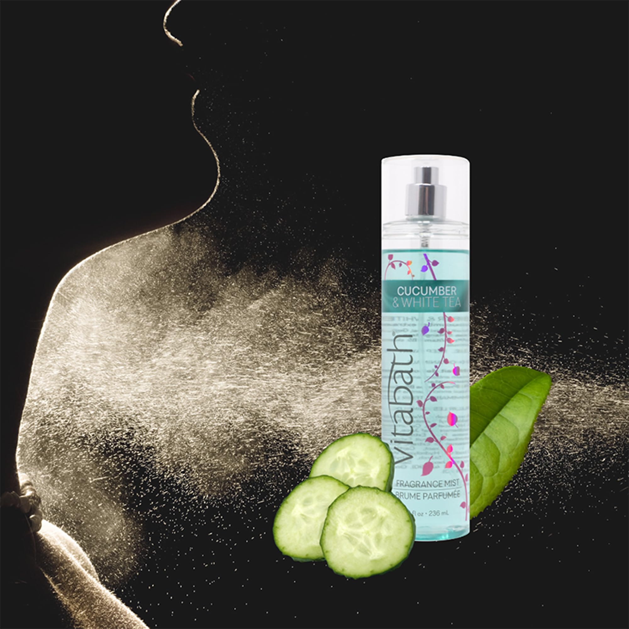 Vitabath Fragrance Mist, Cucumber and White Tea, 8 Ounce