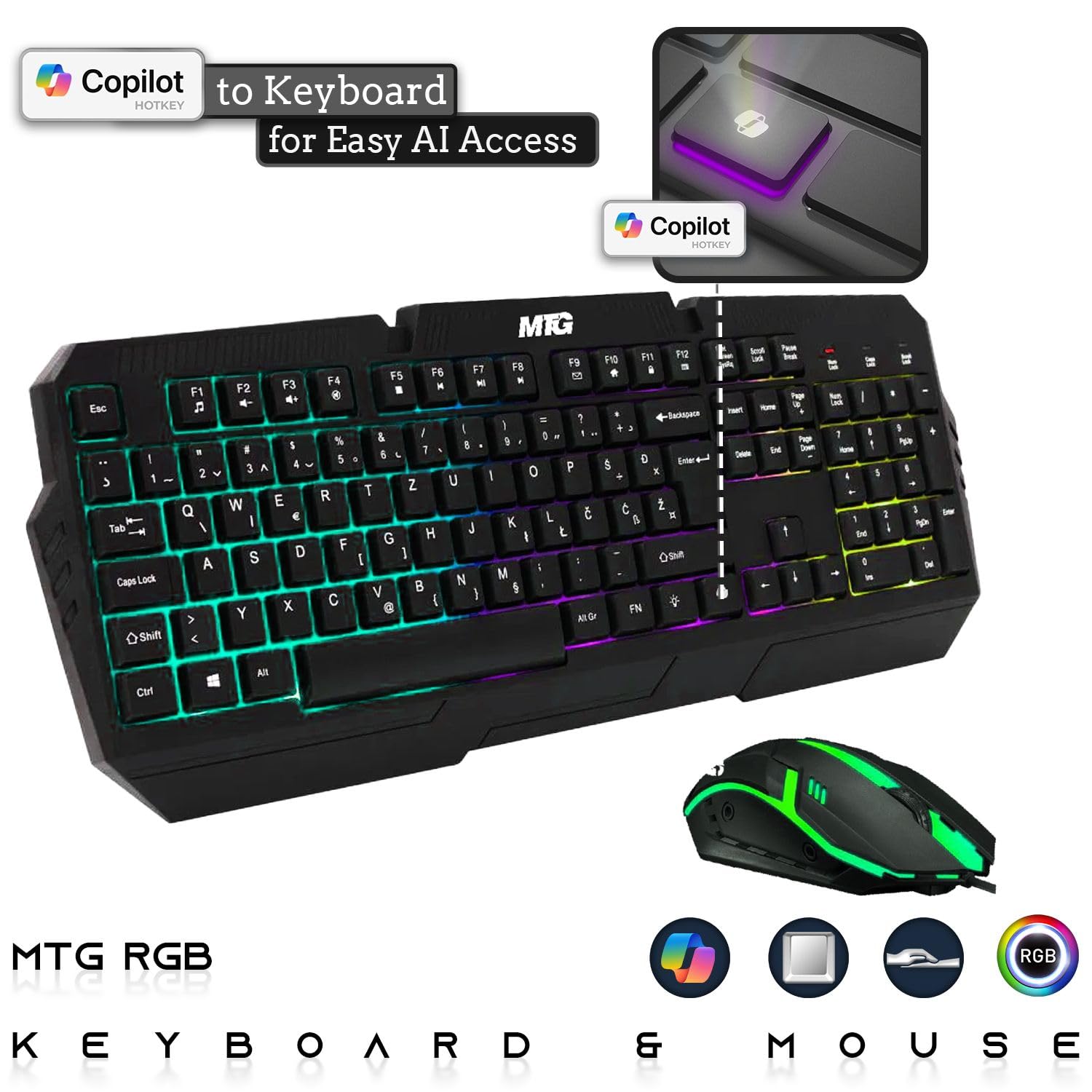 Computer Desktop PC, Intel Core i5, Siwa 8, 16GB RAM, 128GB SSD Boot + 2TB HDD, Dual 27 Inch Monitor, MTG Wireless Ergonomic Keyboard Mouse, Speaker, Webcam, WiFi, Win 11 Home (Renewed)