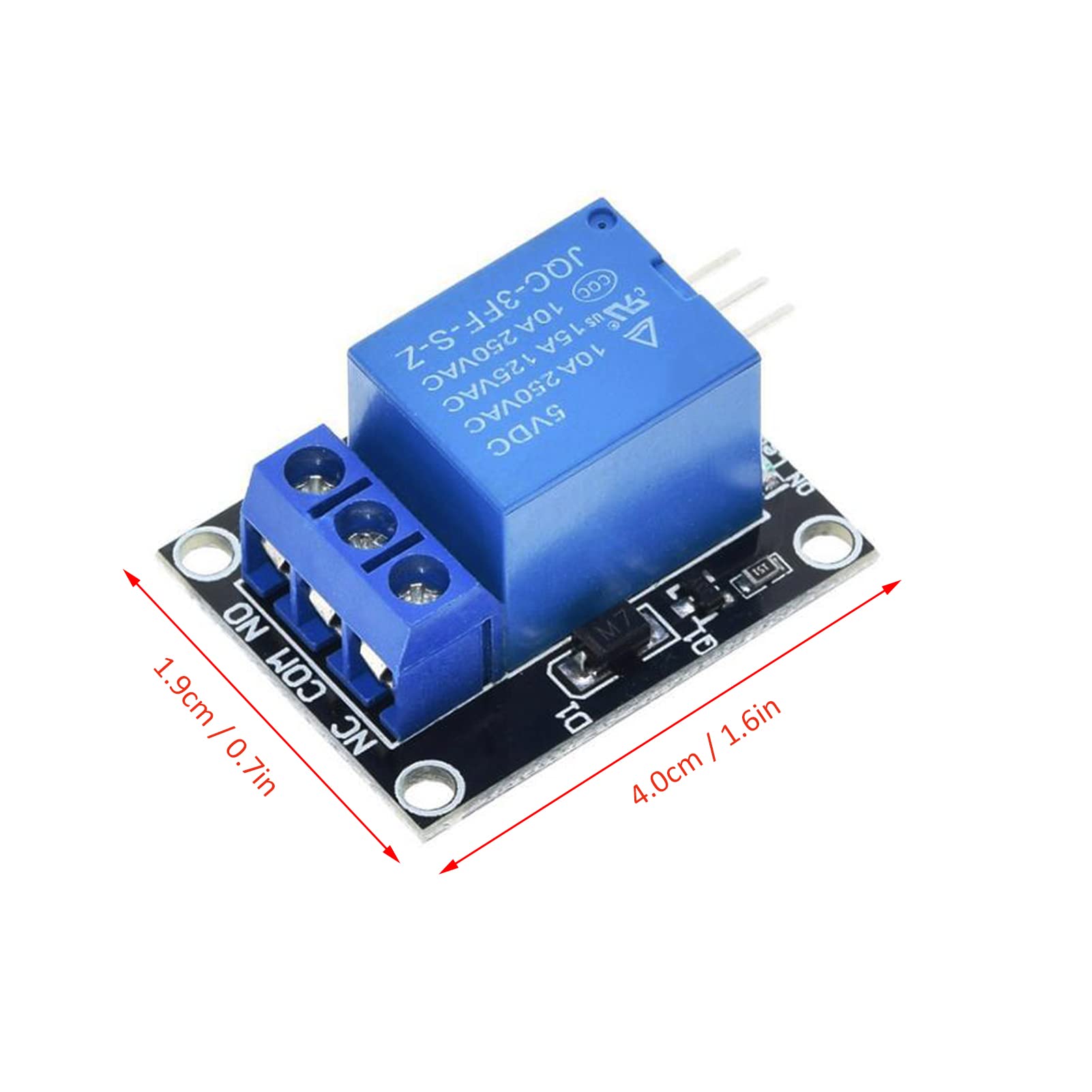 DIANN 10pcs KY-019 5V One Channel Relay Module Board Shield with Cable for PIC AVR DSP ARM