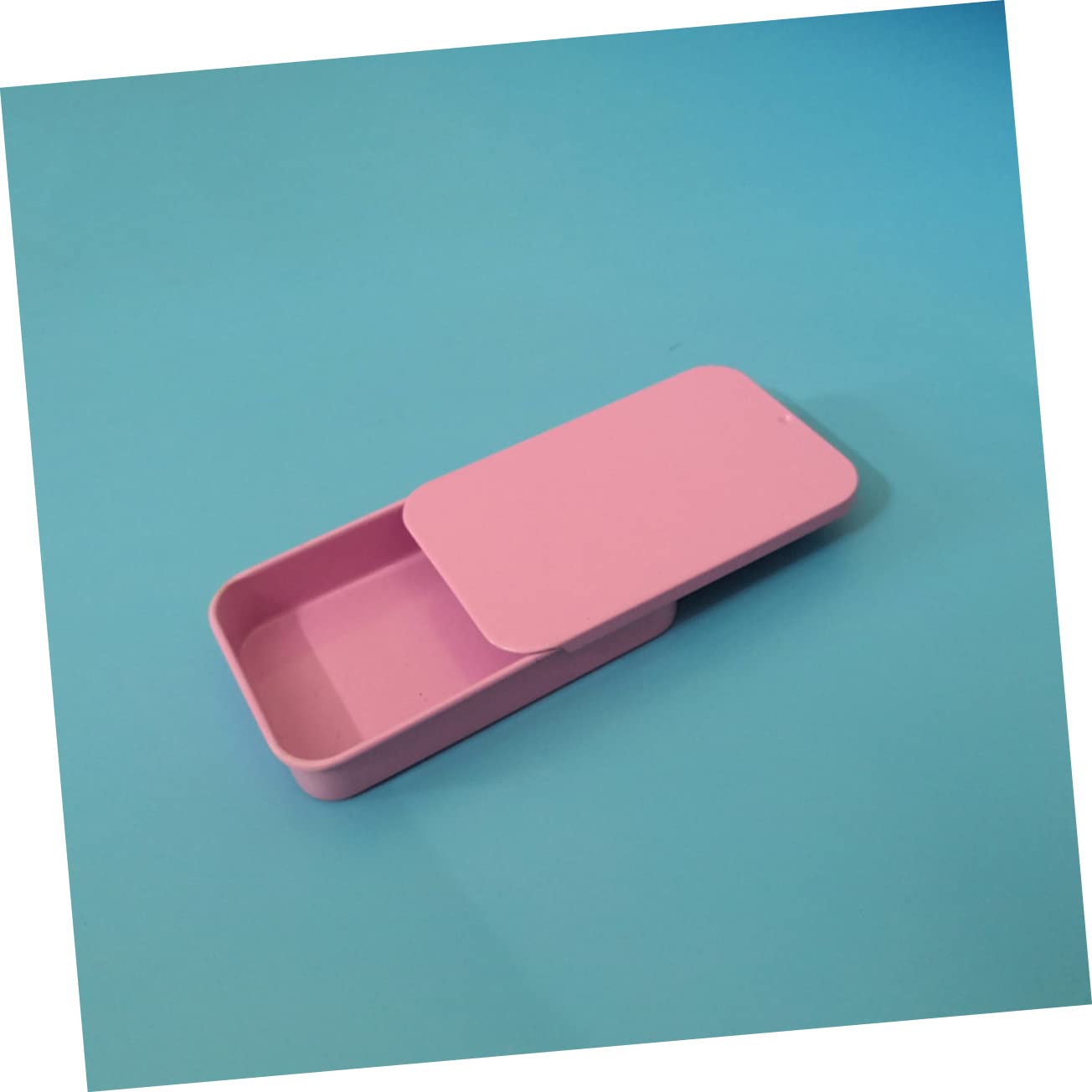 Ciieeo 8Pcs Boxes Pink push-pull box storage cubes with lid empty tin containers with containers with lids jewelry organizer tray metal storage organizer storage tank pill iron travel