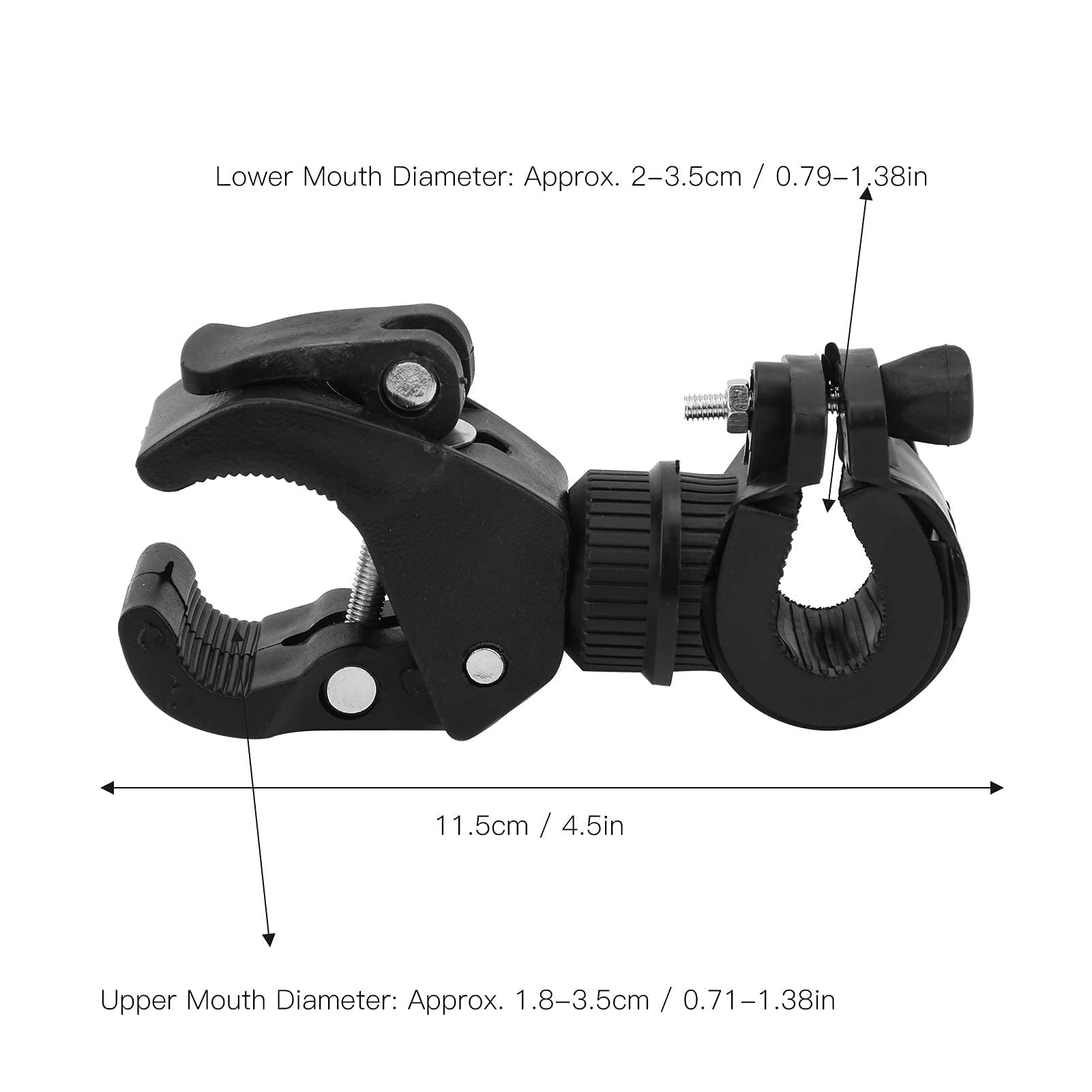 Belicheto 2 Pack Bike Flashlight Holder, Universal Flashlight Mount Holder 360º Rotation, Mount Bicycle Mounting Bracket Flashlight Holder Torch Clip for Cycling, Riding