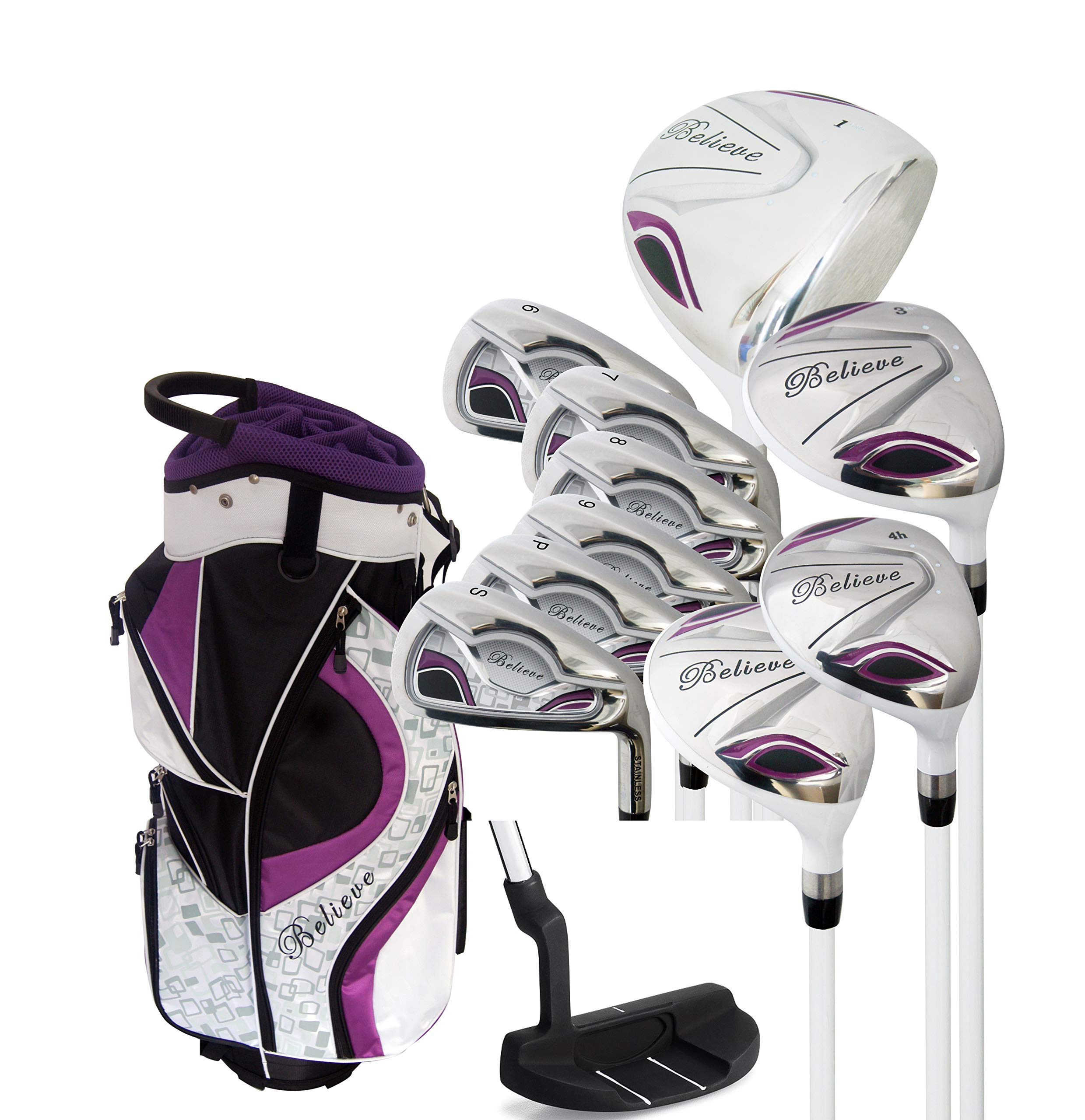 Believe Ladies Complete Golf Set - Purple - Right-Handed (Ladies Taller +1")