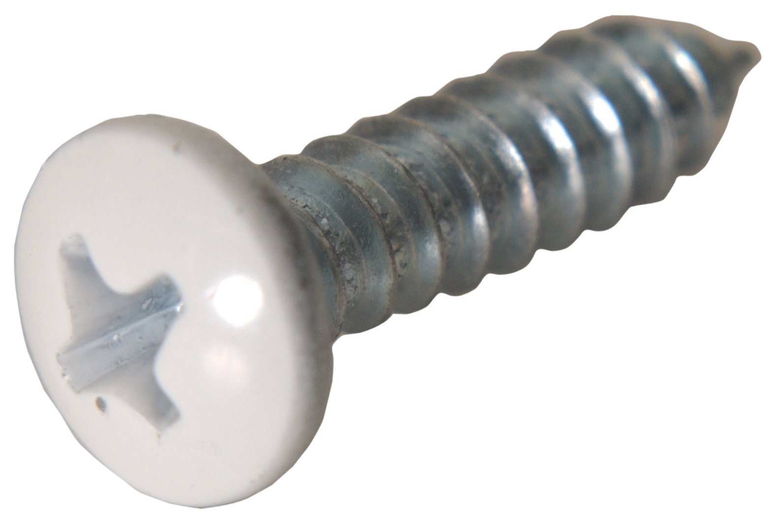 The Hillman Group 80255 10-Inch x 2-Inch Pan Head Phillips Sheet Metal Screw, 50-Pack, White