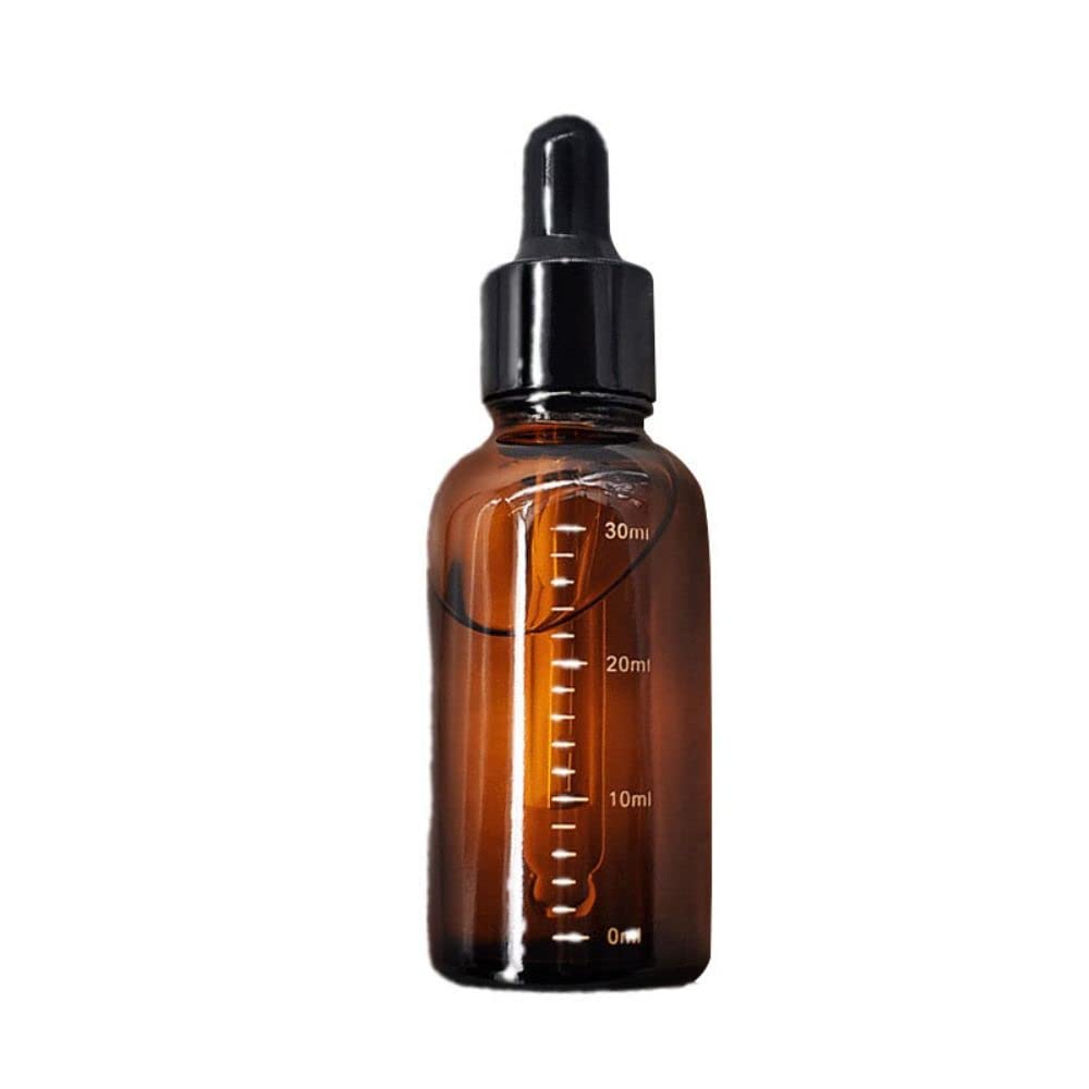 CHDHALTD 5ml-100ml Scale Dropper Bottle, Essential Oil Bottle Amber Glass Cosmetic Containers for Travel Refillable Bottles(10ml)