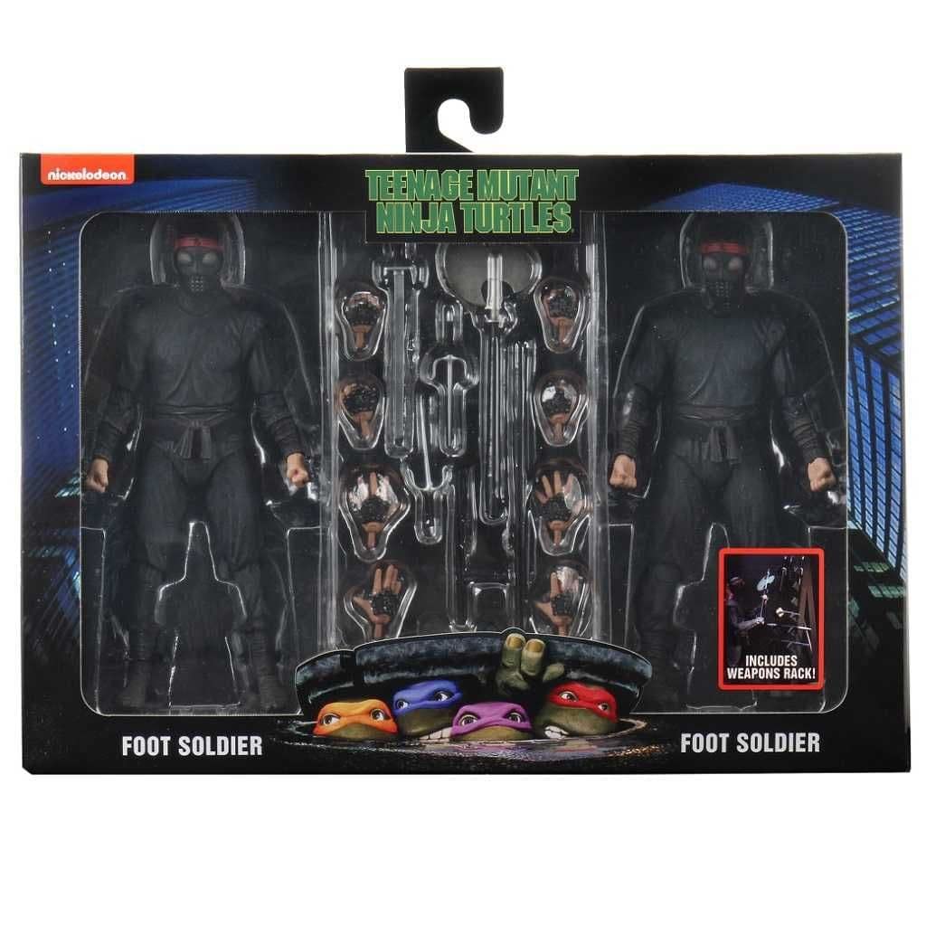 NECA 7" TMNT 1990 Movie Foot Soldier w/Weapons Rack 2 Pack Figure