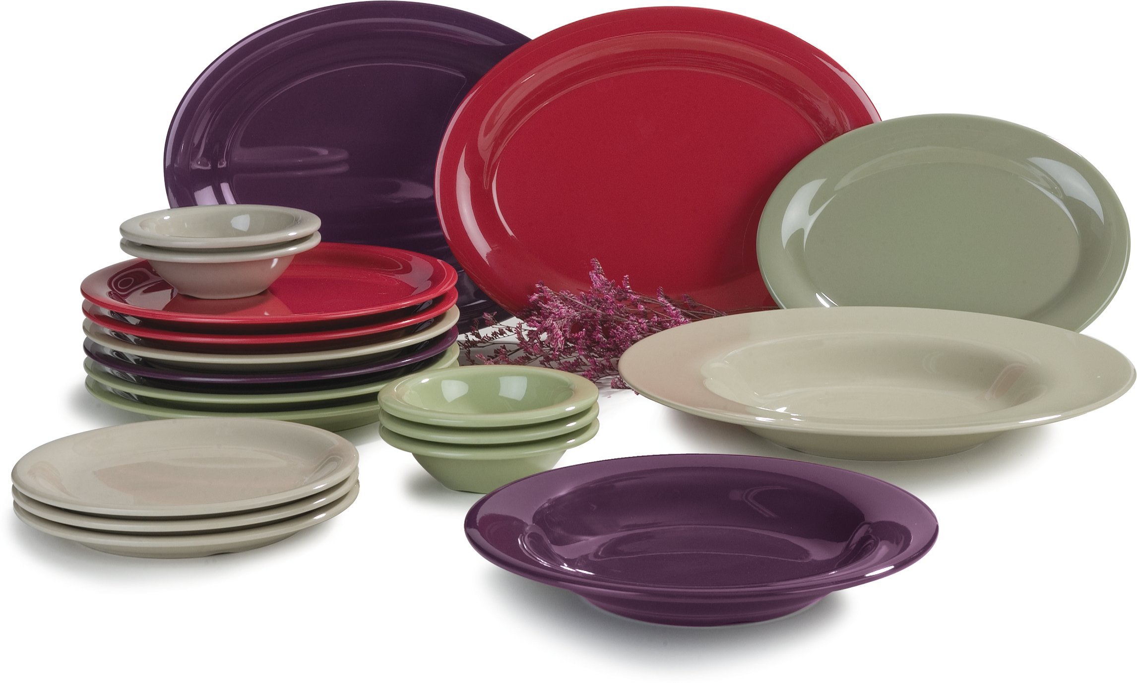 CFS 4303002 Durus Melamine Chef Salad / Pasta Bowl, 12", White (Pack of 12)