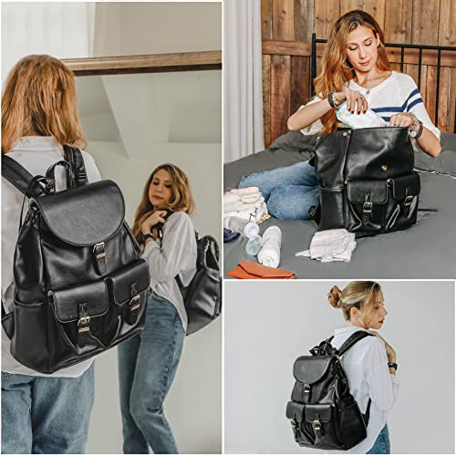 Omanmoli Diaper Bag Backpack Leather Diaper Bag Backpack Baby Bag Diaper Bag Organizer