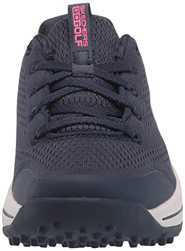 Skechers Women's Go Arch Fit Golf Shoe, Navy/Pink, 8
