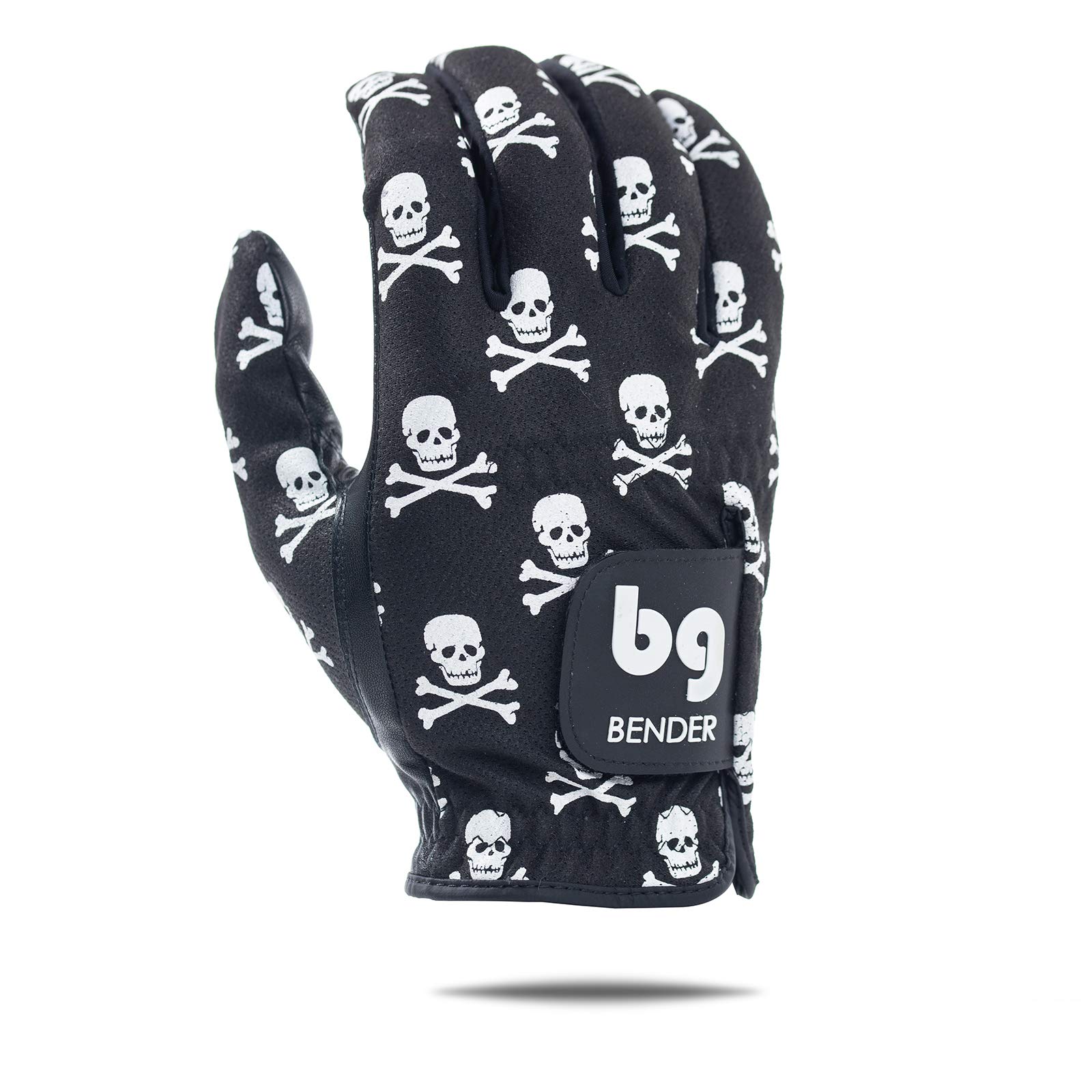 BG Bender Golf Glove | Wear On Right | (Crossbones, Mens Large)