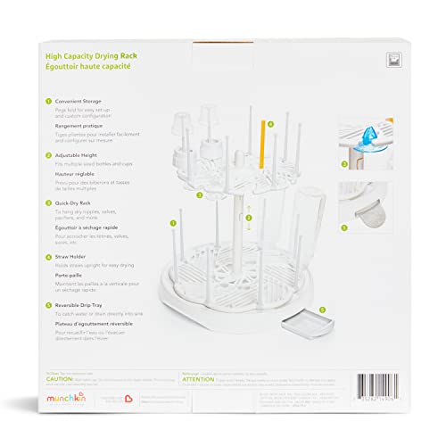 Munchkin® High Capacity Drying Rack for Baby Bottles and Accessories, White