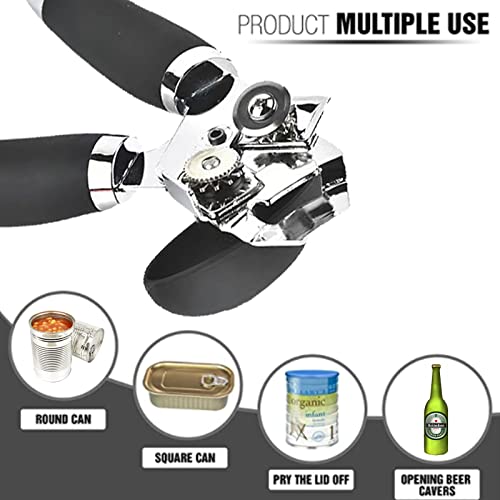 Can Opener Manual Handheld Powerful Can Opener, non-slip grip,Multifunctional stainless steel can opener,Ergonomic and easy to us(8.3 inch)