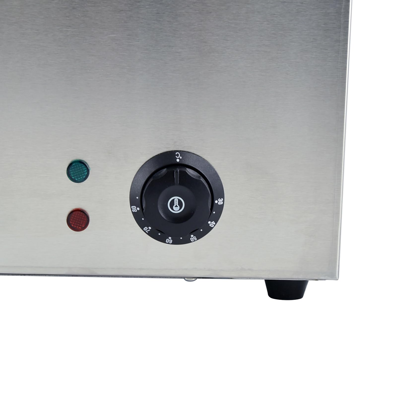 DULNICE Commercial Food Warmer,1500W Electric Steam Table 6inch Deep Stainless Steel Electric Bain Marie,with Temperature Control & Lid for Parties, Catering, Restaurants (6 x 1/3GN, 6-Pan, 32QT)