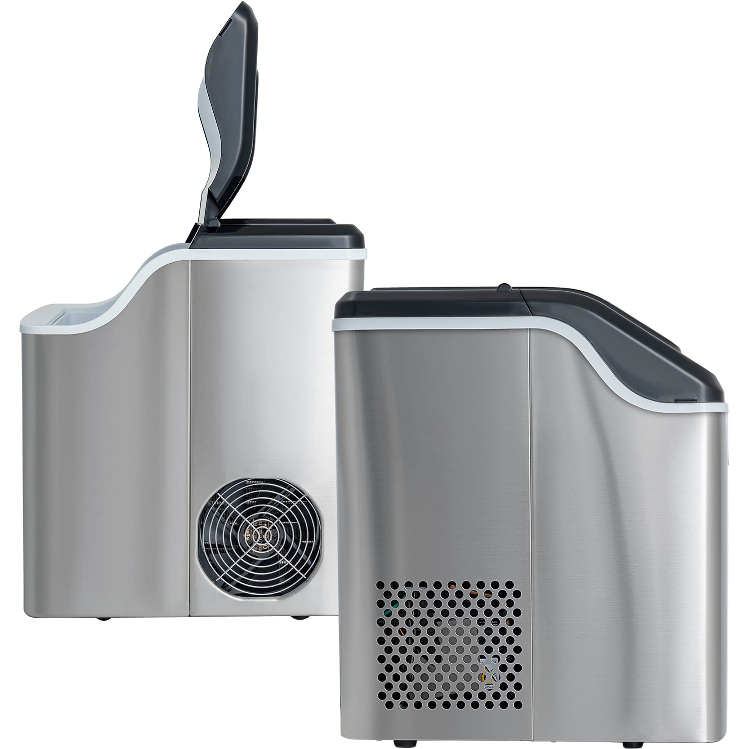 Deco Chef 44LB Countertop Nugget Ice Maker with 2.6LB Auto-Renew Basket and Automatic Cleaning, 1.8LB per Hour, First Batch in 10 Minutes, Stainless Steel