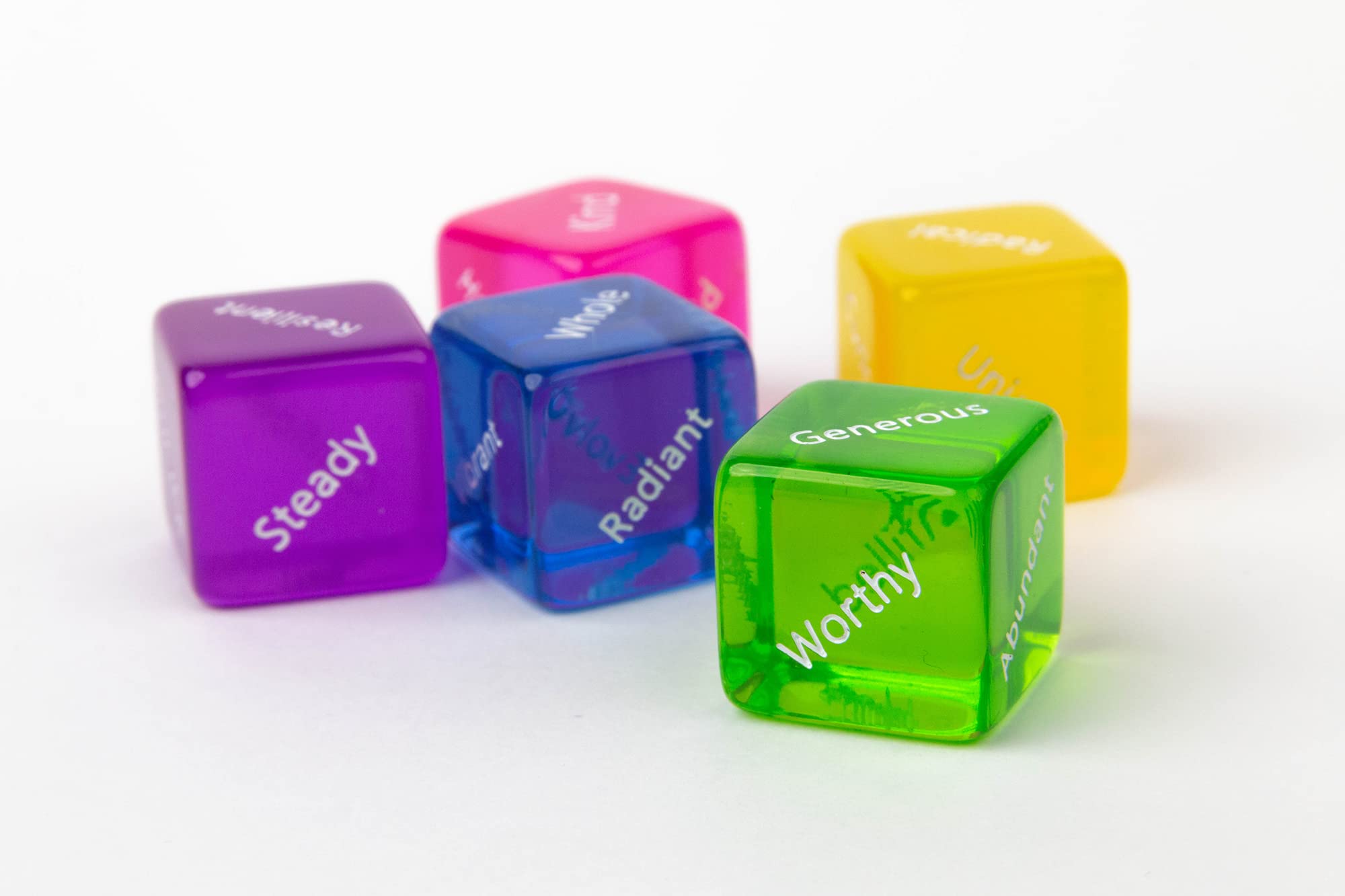 Unity Books Intention Dice – Personal Growth Game, self-Reflection Tools, Creativity Tool, Inspirational Gifts, Gift for Women, Icebreaker Games, Affirmation Writing, journaling prompts