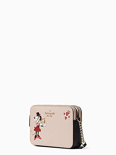 Kate Spade x Minnie Mouse Double Zip Crossbody Leather Purse