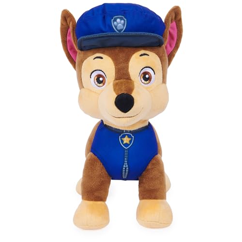 Paw Patrol, Talking Chase 12-Inch-Tall Interactive Plush Toys with Sounds, Phrases and Wagging Tail, Stuffed Animals, Kids Toys for Ages 3 and up