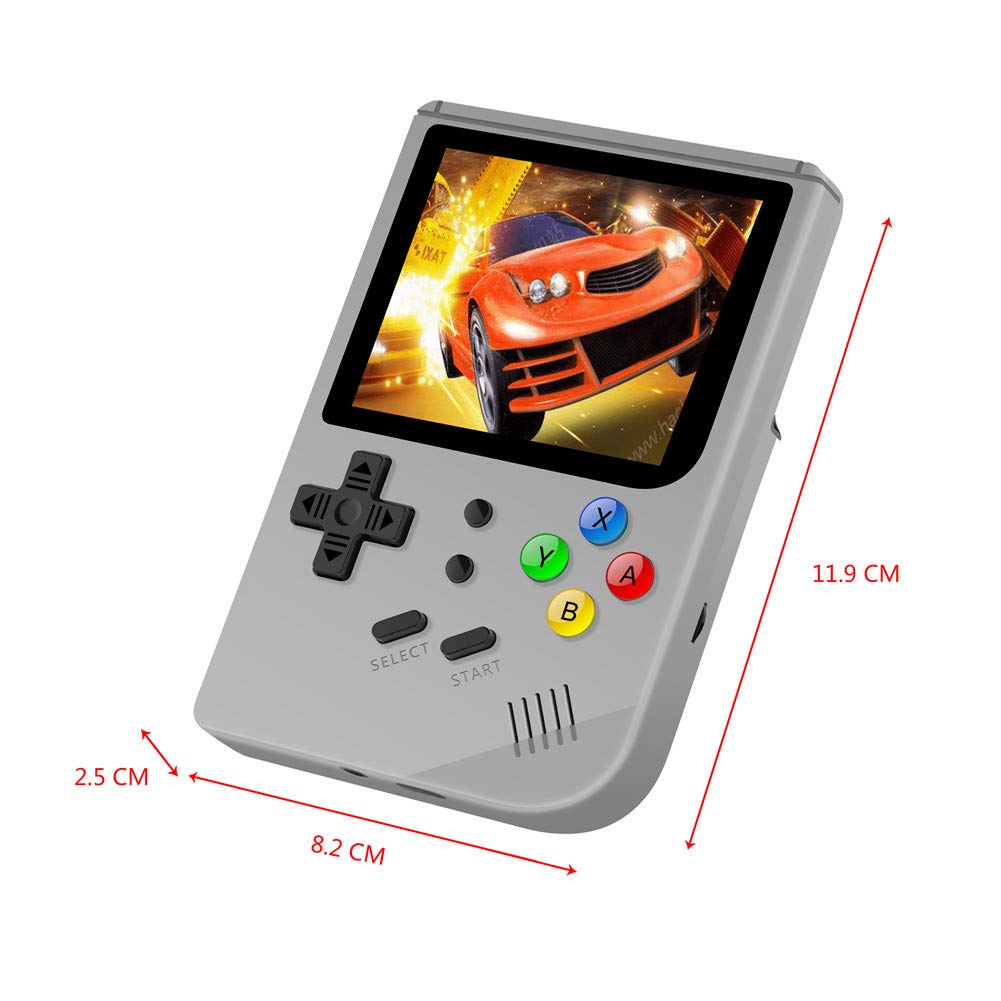 Neutral Handheld Game Console,Mini Hand-Held Game Player Retro Game 300 Game Console RG300 Retro Game Hand-Held 16G Internal 3 Inch Video Game Console Best Gift Tony System(Gray)