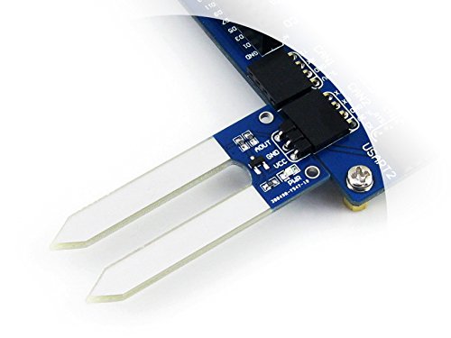 waveshare Soil Moisture Sensor Module Detector Soil Hygrometer Detection Module Detection Depth 38mm, Compatible with Raspberry Pi 5/4B/3B/Zero/Zero W/Zero 2W/Pico/Pico W/Pico WH