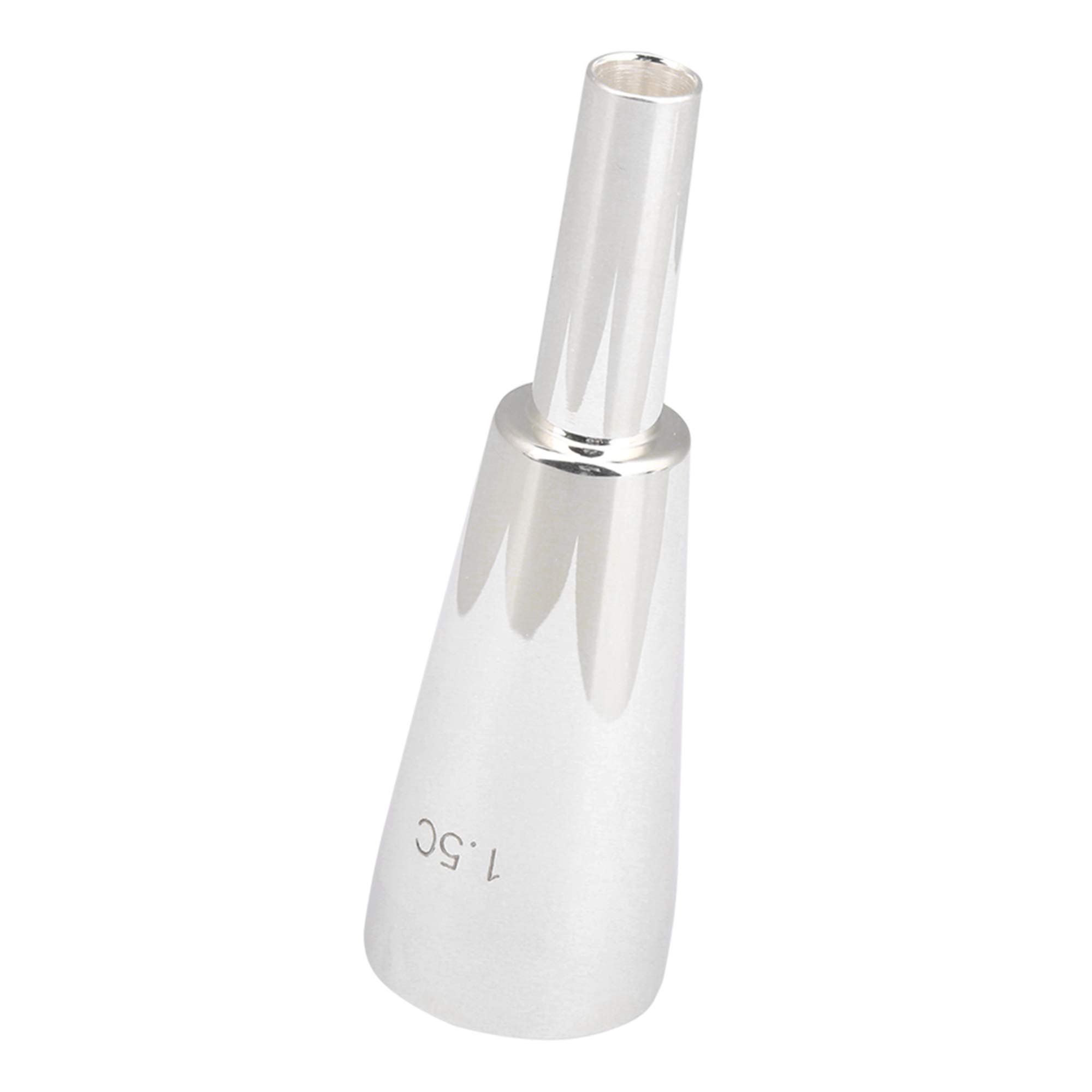 Mxfans 1.5 C Size Trumpet Mouthpiece Brass Silver-Plated Heavy Bullet Shape
