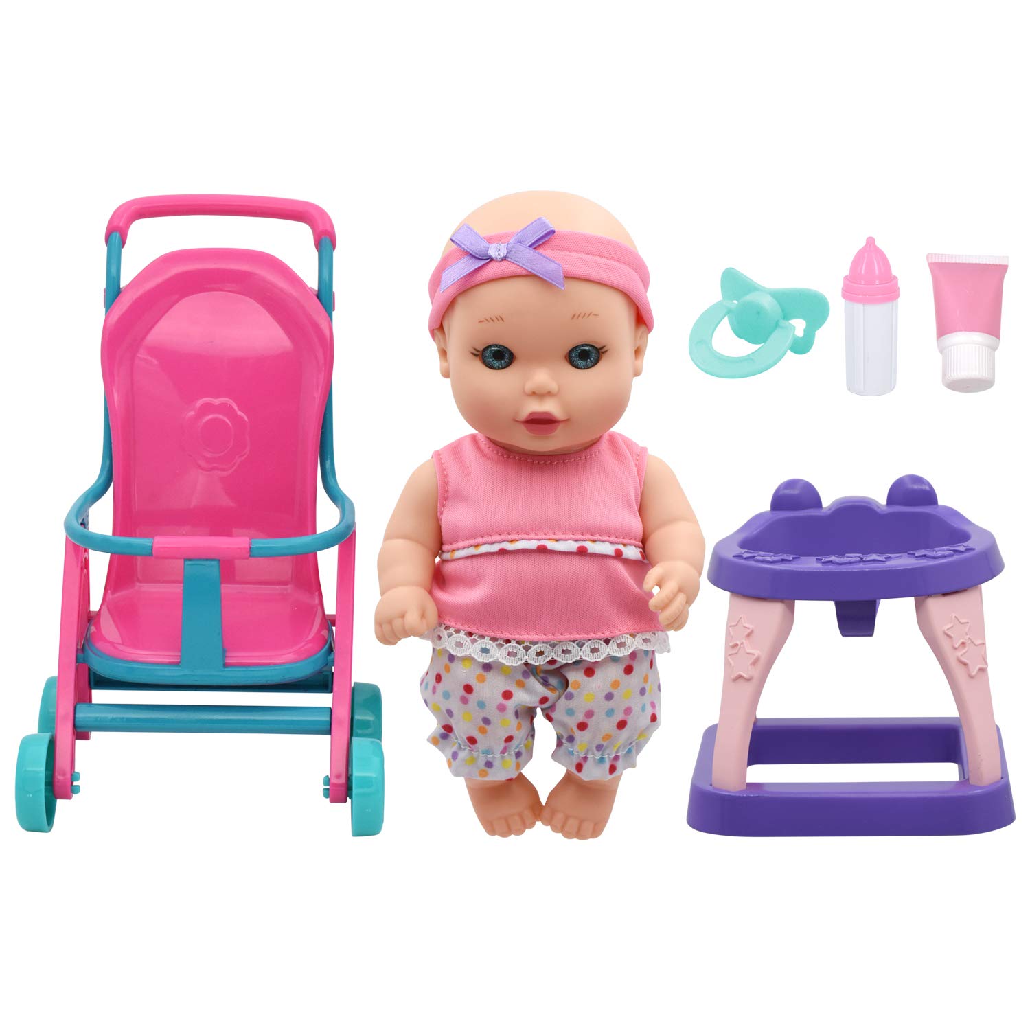 New Adventures Baby Magic 8" Stroll & Scoot (3747) 2+, Baby Doll Accessories