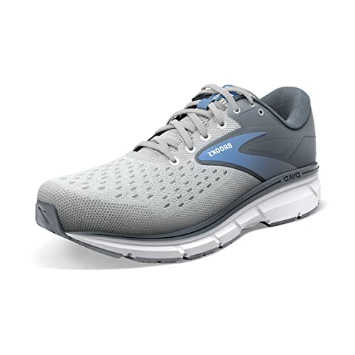 Brooks Women's Dyad 11 Running Shoe - Grey/White/Blue - 12 X-Wide
