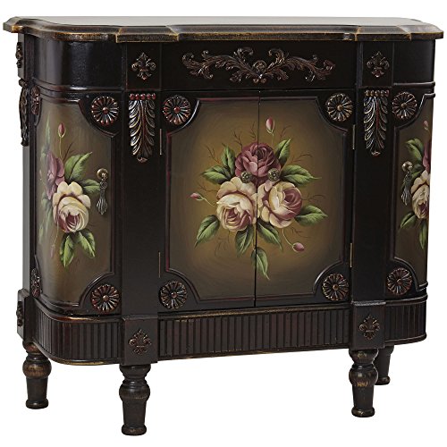 Nearly Natural French Vintage Style Floor Cabinet, 31.25" x 11.75" x 28", Brown
