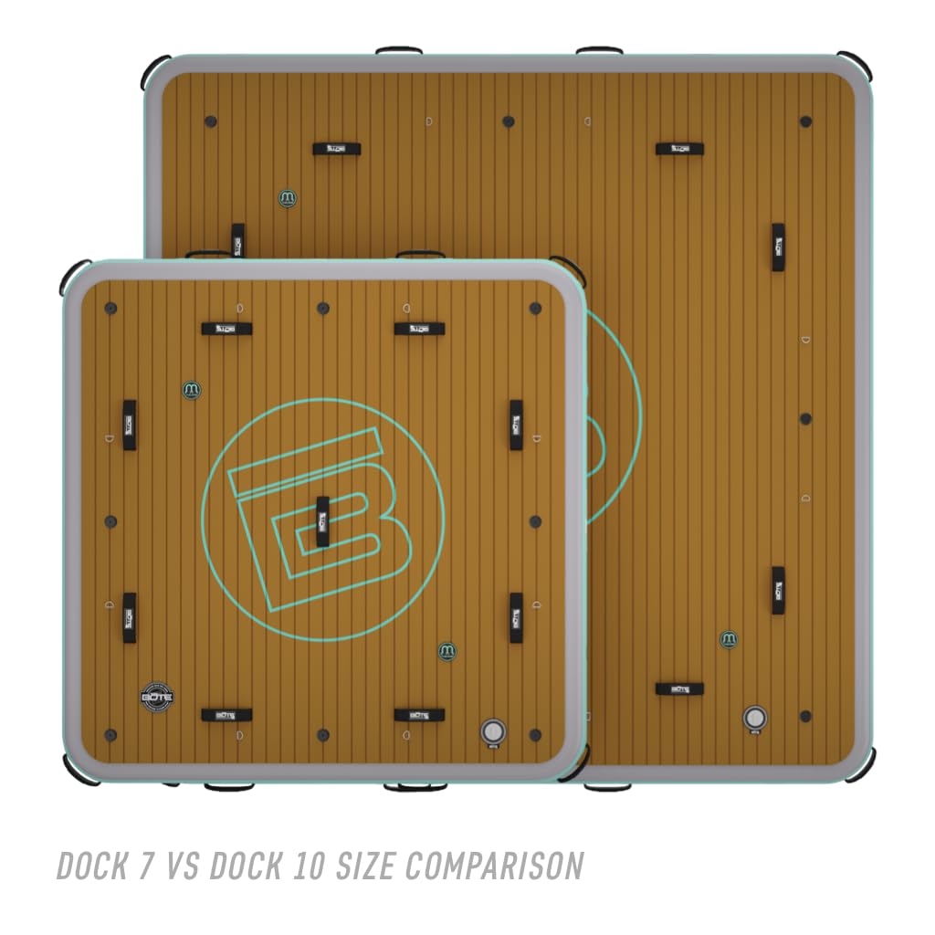 BOTE Inflatable Lake Float for Adults | Floating Island - Dock - Raft for Pool & Beach 10'x10'