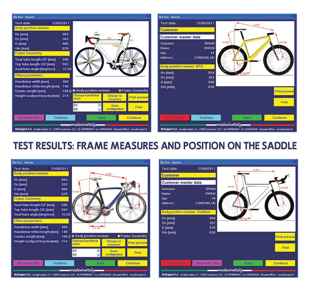 BiciSupport Bio Size Road/MTB/Triathlon Software