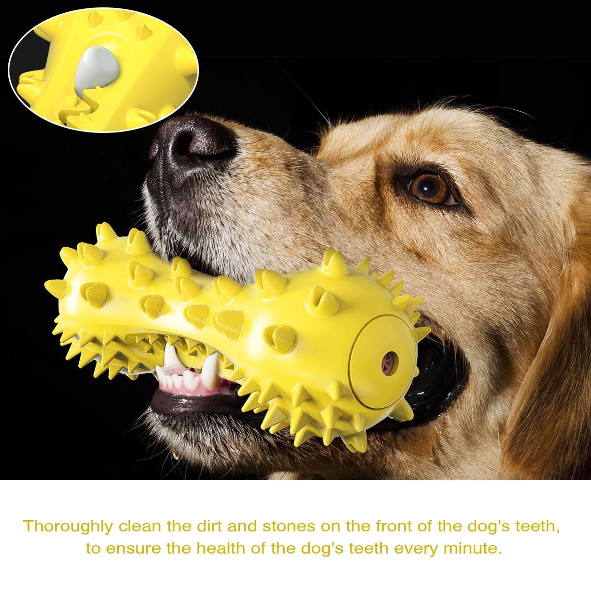 Durable Squeaky Dog Toys for Aggressive Chewers, Tough Rubber Dental Chew Dog Toys for Large Medium Small Breed (Color : Blue)