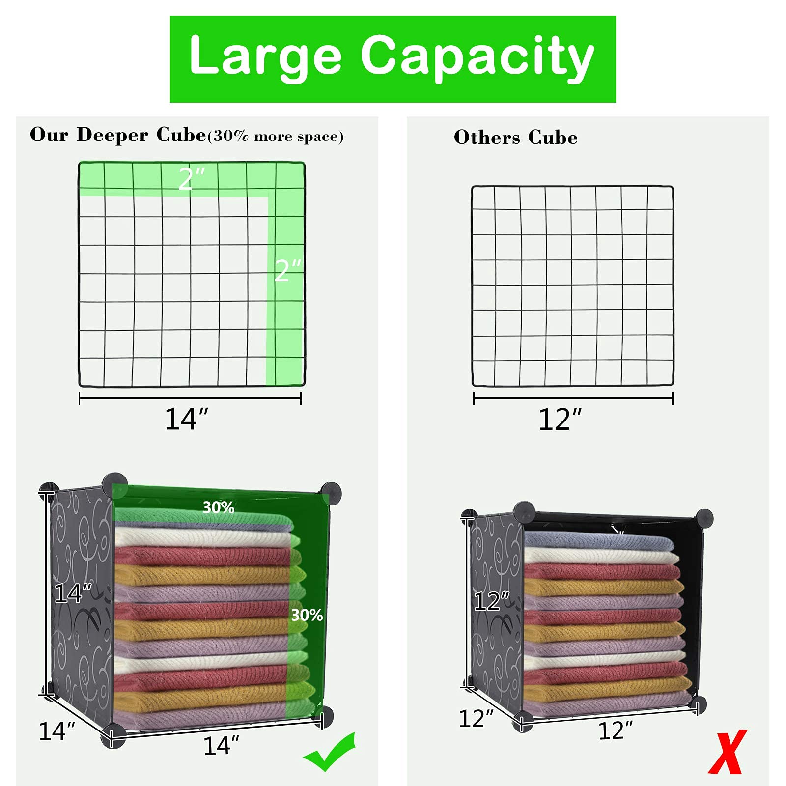 VINGLI Cube Storage Closet Organizer Storage Shelves 25 Cube Closet Cabinet Book Shelf Foldable Storage Clothes Organizer DIY Plastic Ideal for Living Room Office Bedroom