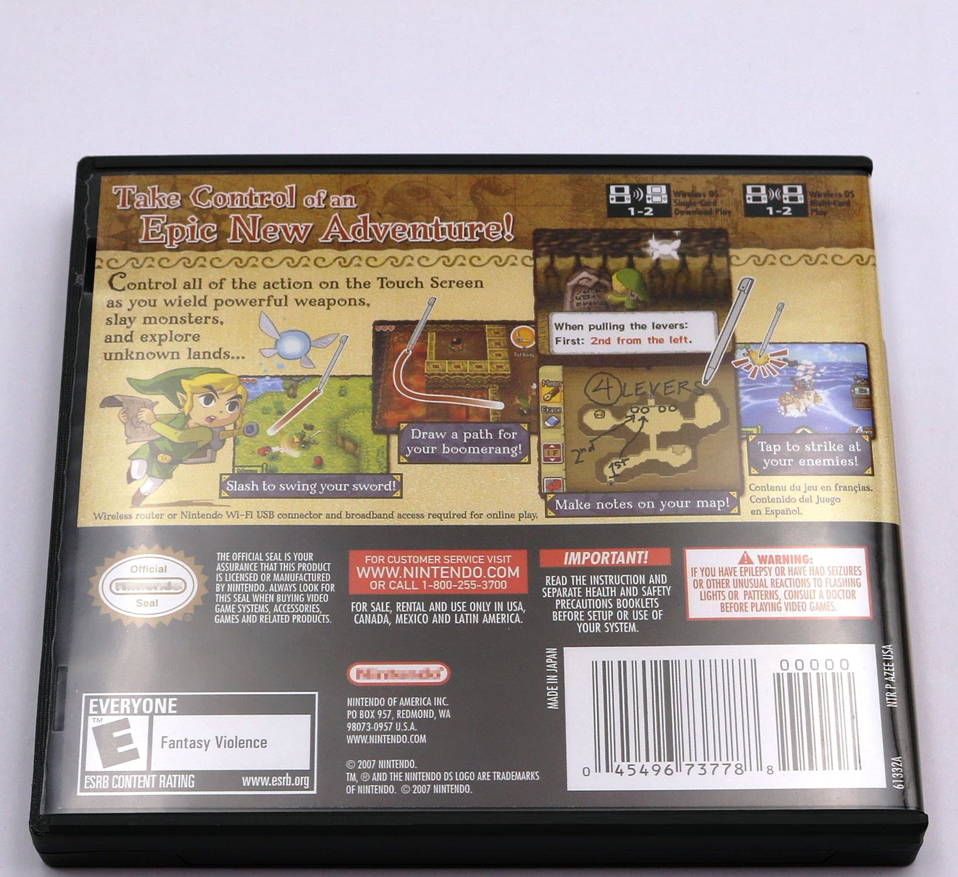 The Legend of Zelda: Phantom Hourglass Version Games Card Cartridge Compatible with NDS/2DS/3DS/DSI/2DSXL/3DSXL (Reproduction Version)