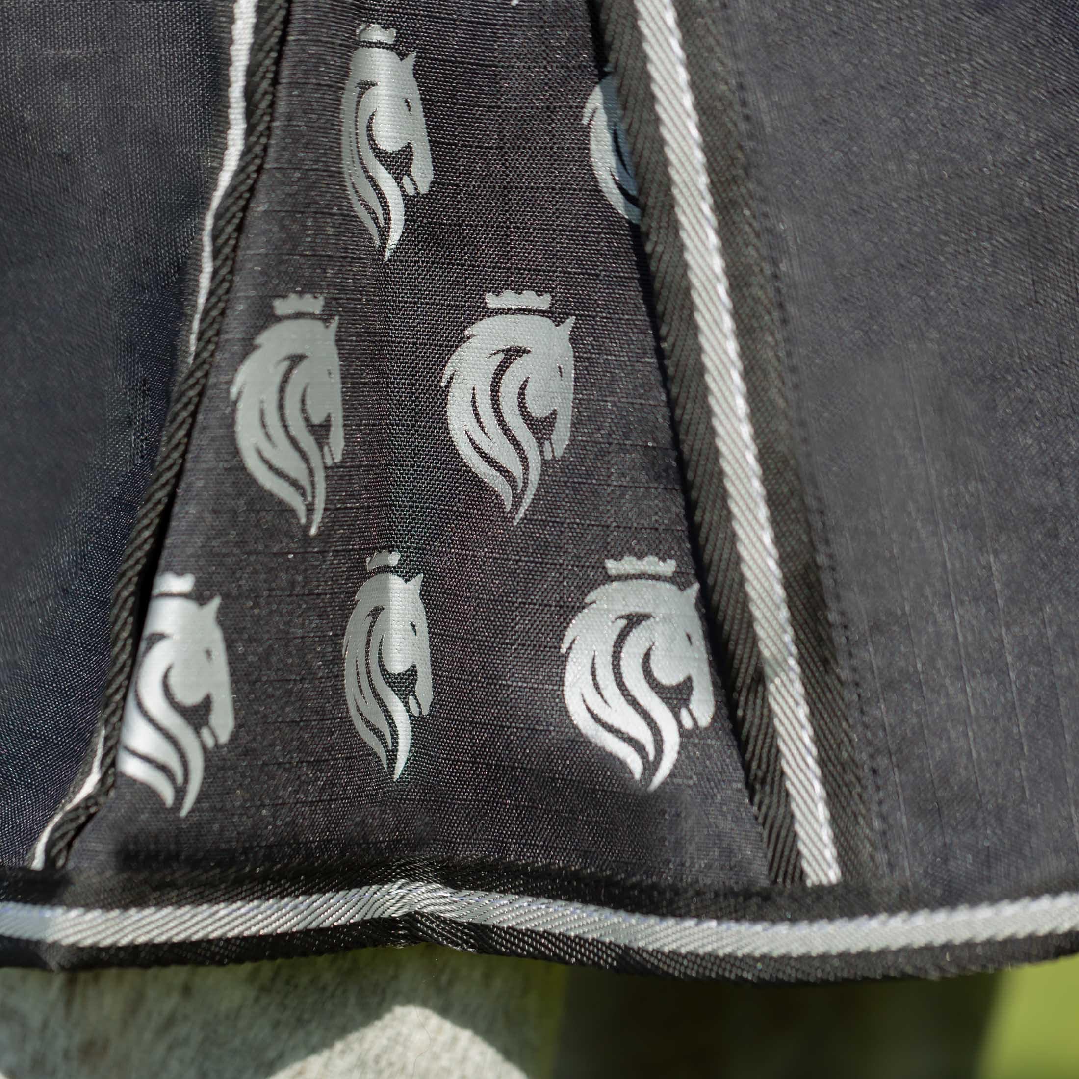 Equinavia Norse Lightweight 100g Fill Horse Rain Blanket | Waterproof Turnout Sheet - Black - 66 in - Black - 75 in