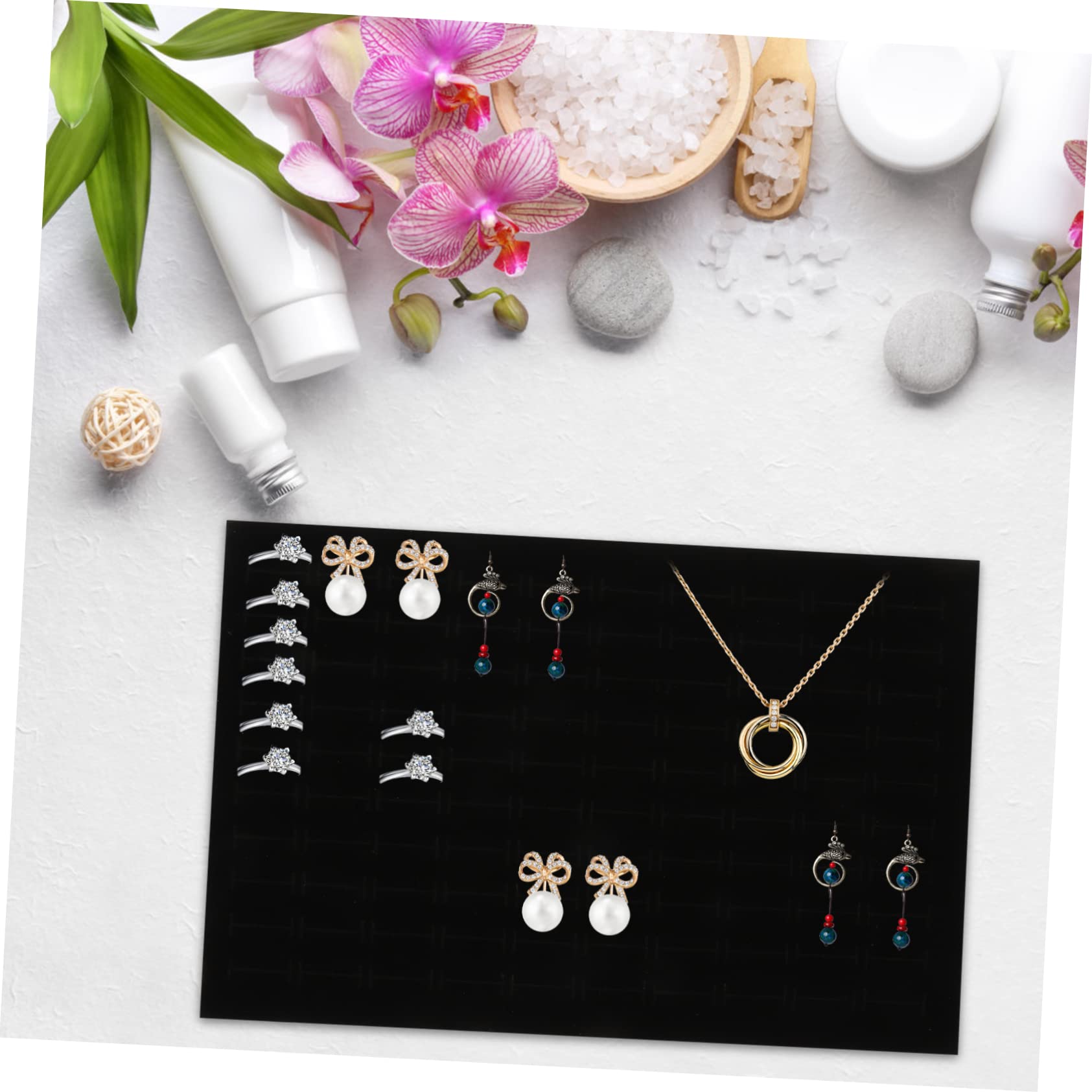 Cabilock 16 pcs jewelry box pad earring display stands for selling jewelry organizer inserts ring tray for jewelry earring holder insert jewelry holder ring storage sponge showcase earrings