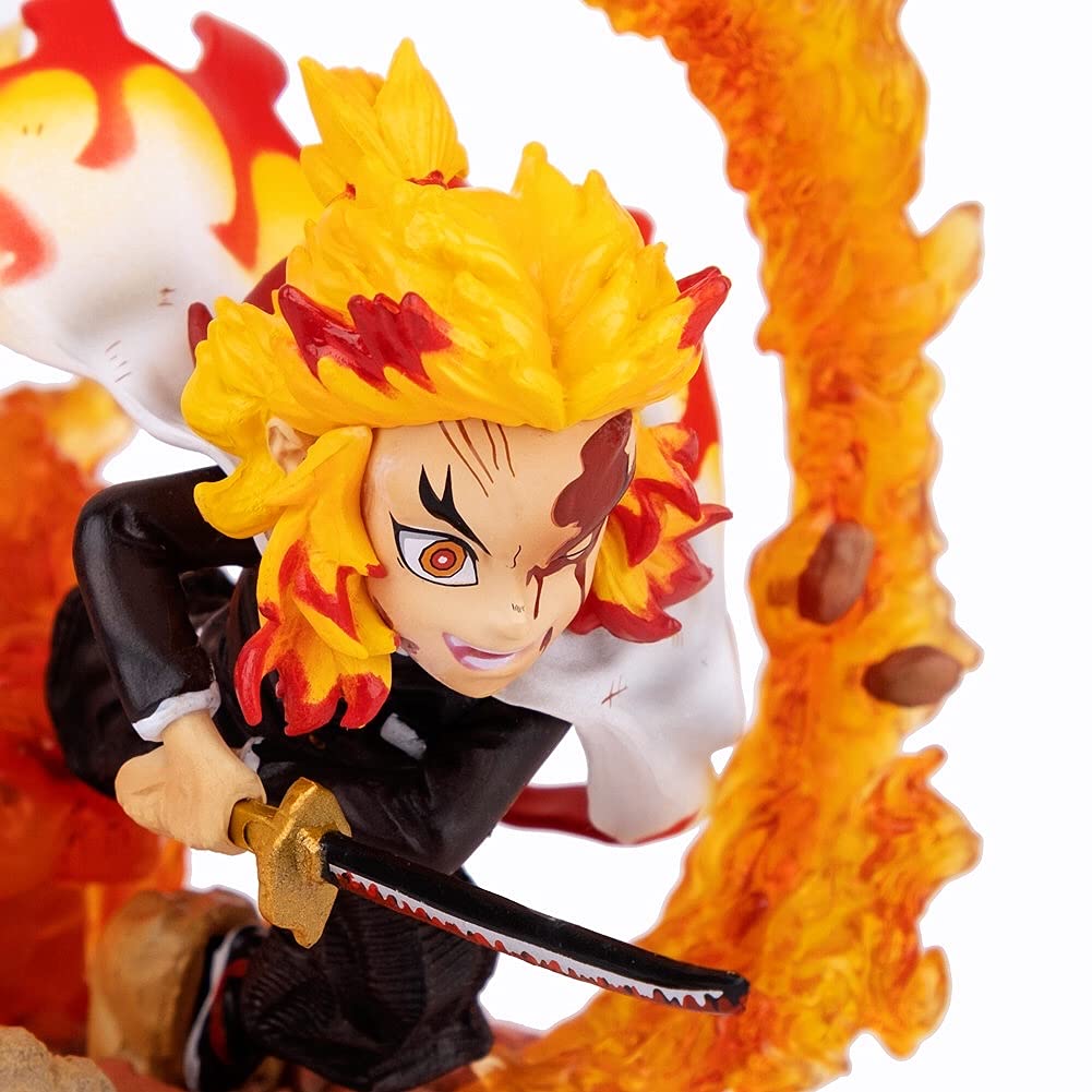 KELAKE GK Demon Slayer Rengoku Kyoujurou Figure Statue Figurine Model Doll Collection Cute Birthday Gifts PVC