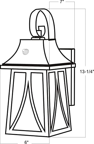 CLOUDY BAY 120V Outdoor Wall Lantern with Dusk to Dawn Photocell,Exterior Porch Light,House Wall Light,Includes LED Filament Bulb,Oil Rubbed Bronze