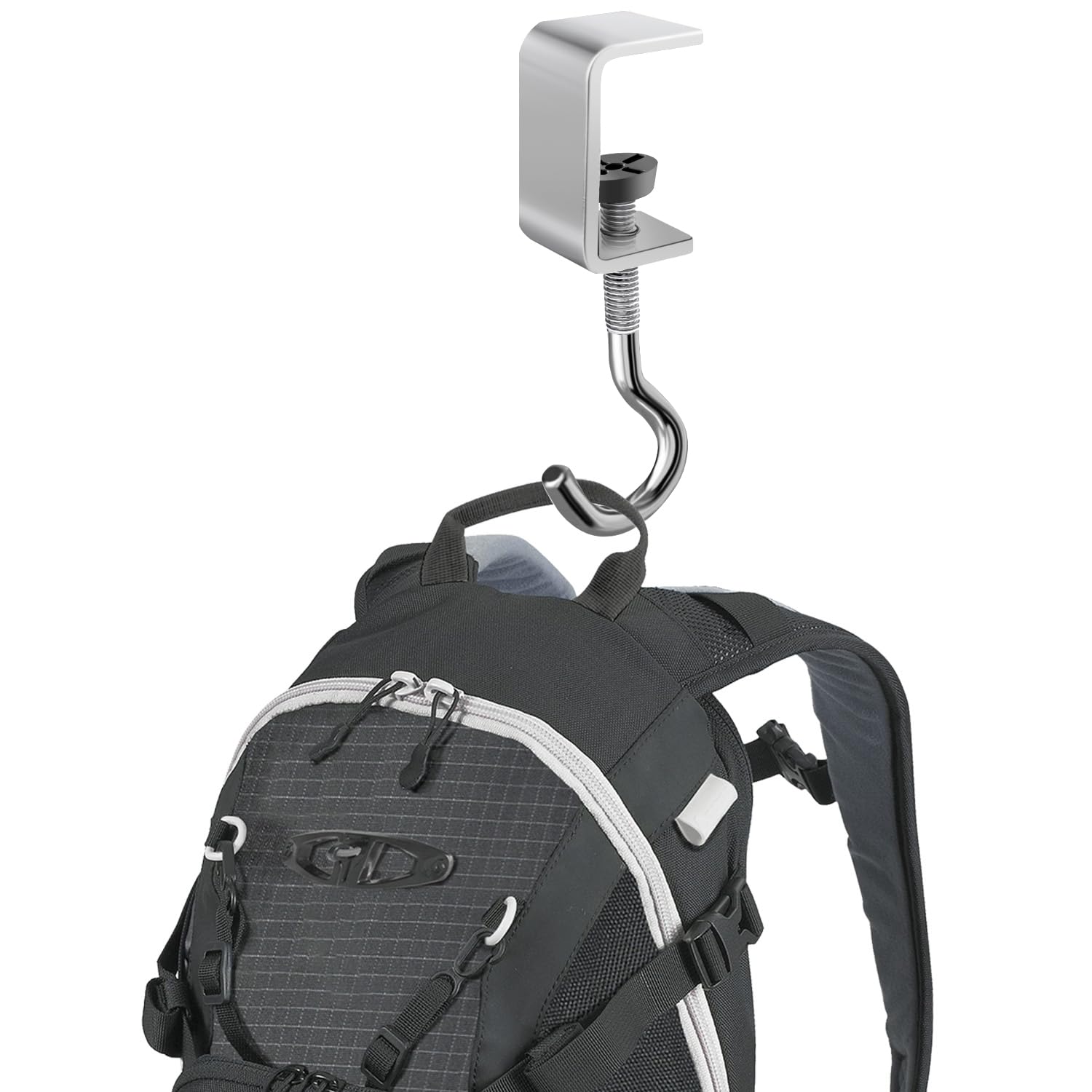 Desk Mount Bag Holder Hook Clamp,On Backpack Hanger Portable Desk Mount Headphones Holder for Reduce Desk Clutter Table Desk Table Hanging Storage.