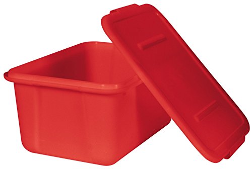 School Smart 276859 Large Storage Tote with Snaptite Lid, 7-1/2" x 11-3/4" x 15-1/2", Red