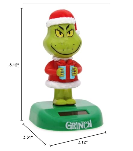 New Dr. Seuss The Grinch Solar Bobble Head I move under bright light