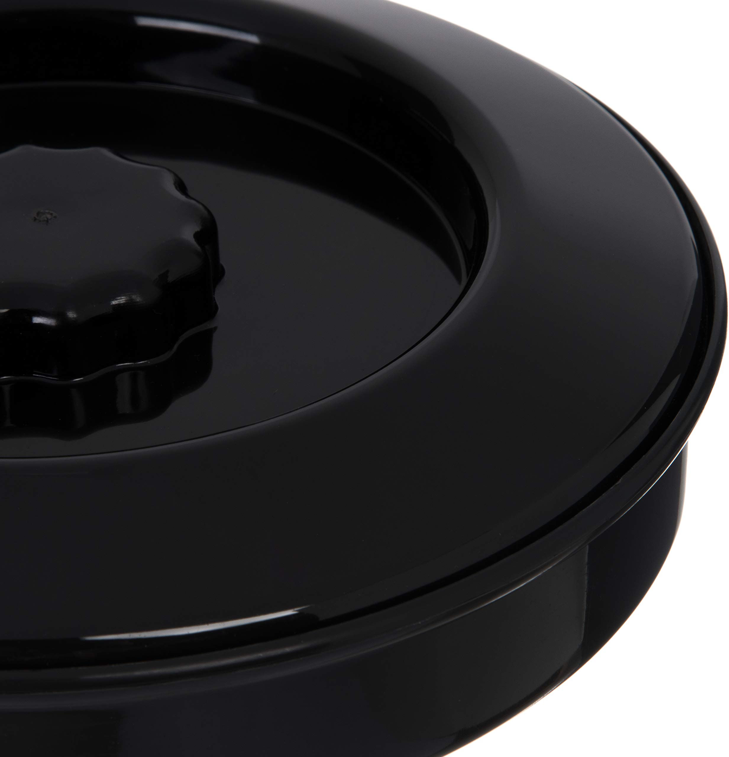 Carlisle FoodService Products 047503 Stackable Tortilla Server with Lid, 7-1/4" / 2", Black (Pack of 24)