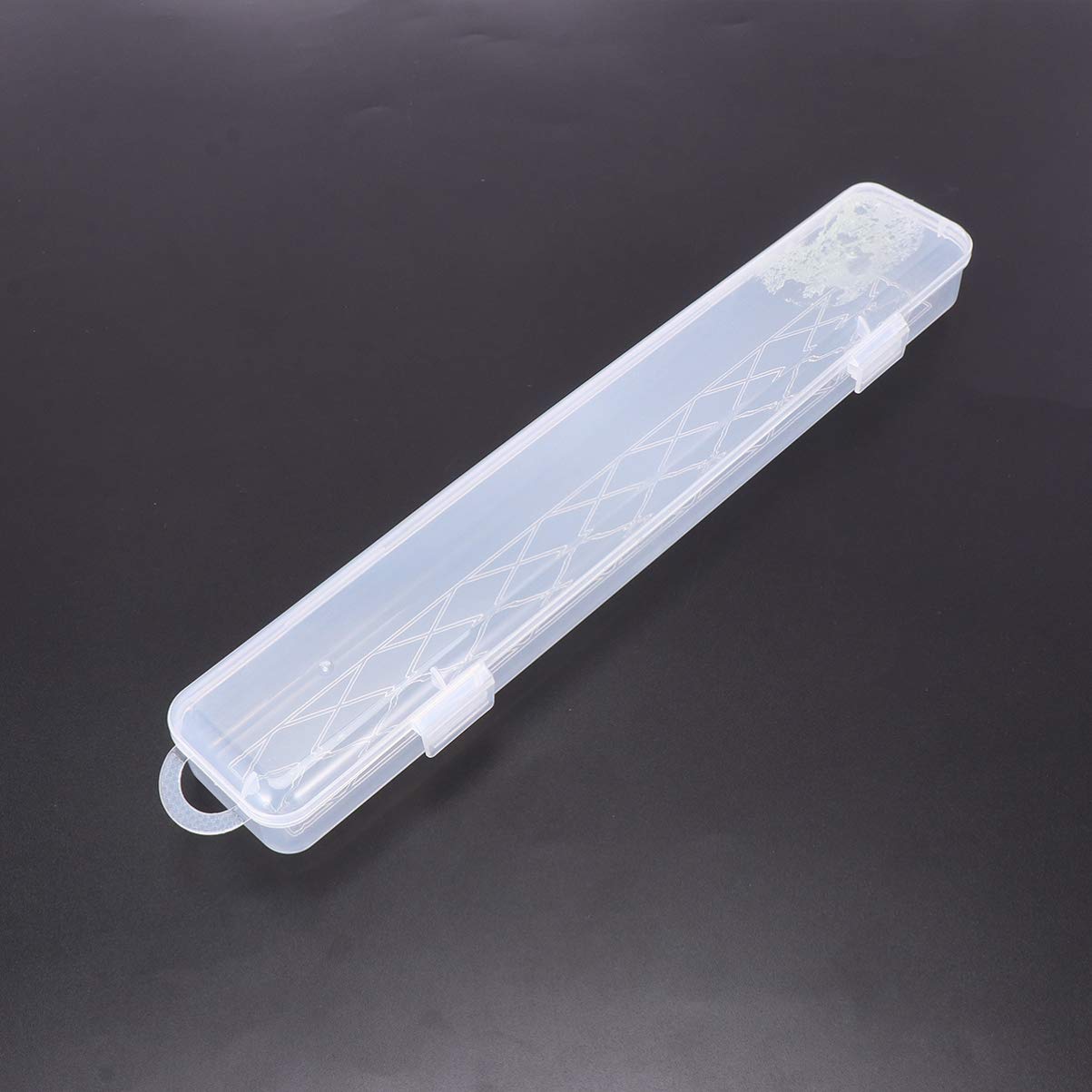 Healifty Clear Container Paintbrush Organizer 3pcs Clear Plastic Pencil Case with Snap Closure Multifuction Storage Container for Art Craft Organizer Clear Container Paintbrush Organizer