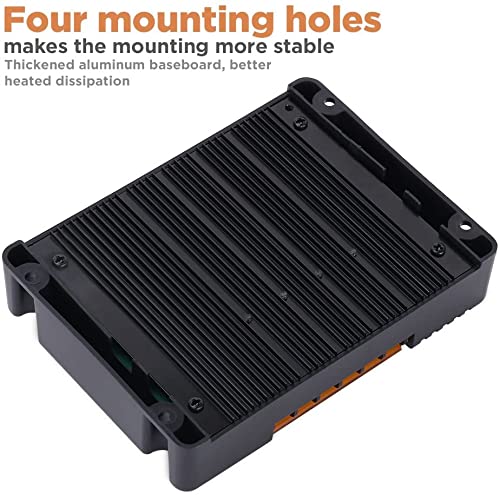 CMG 20A 12V 24V Solar Charge Controller Auto Switch LCD Solar Panel Battery Regulator Charge Controller Overload Protection Temperature Compensation