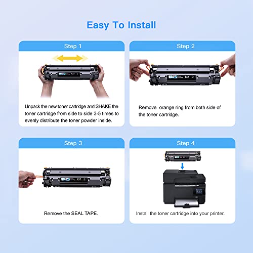 LxTekPurify Compatible Toner Cartridge Replacement for Canon 137 CRG137 9435B001AA to use with ImageClass D570 LBP151dw MF216n MF236n MF232W MF227dw MF229dw MF244dw MF247dw MF249dw (2 Black)