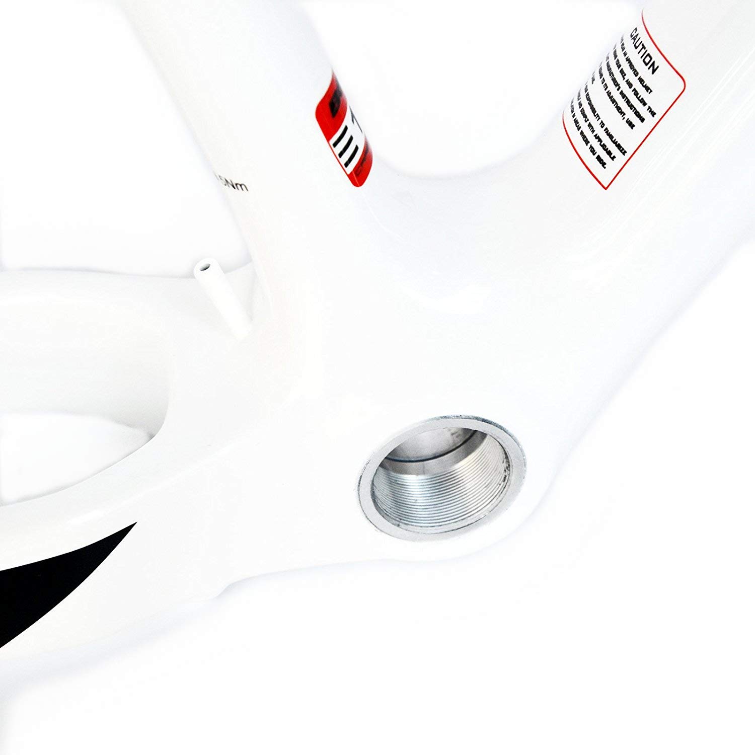 Bero Carbon Fiber Mountain Bike Frame, 26" Glossy Unibody Internal Cable Routing T800 Ultralight MTB Frame (White Red, 17 inch)