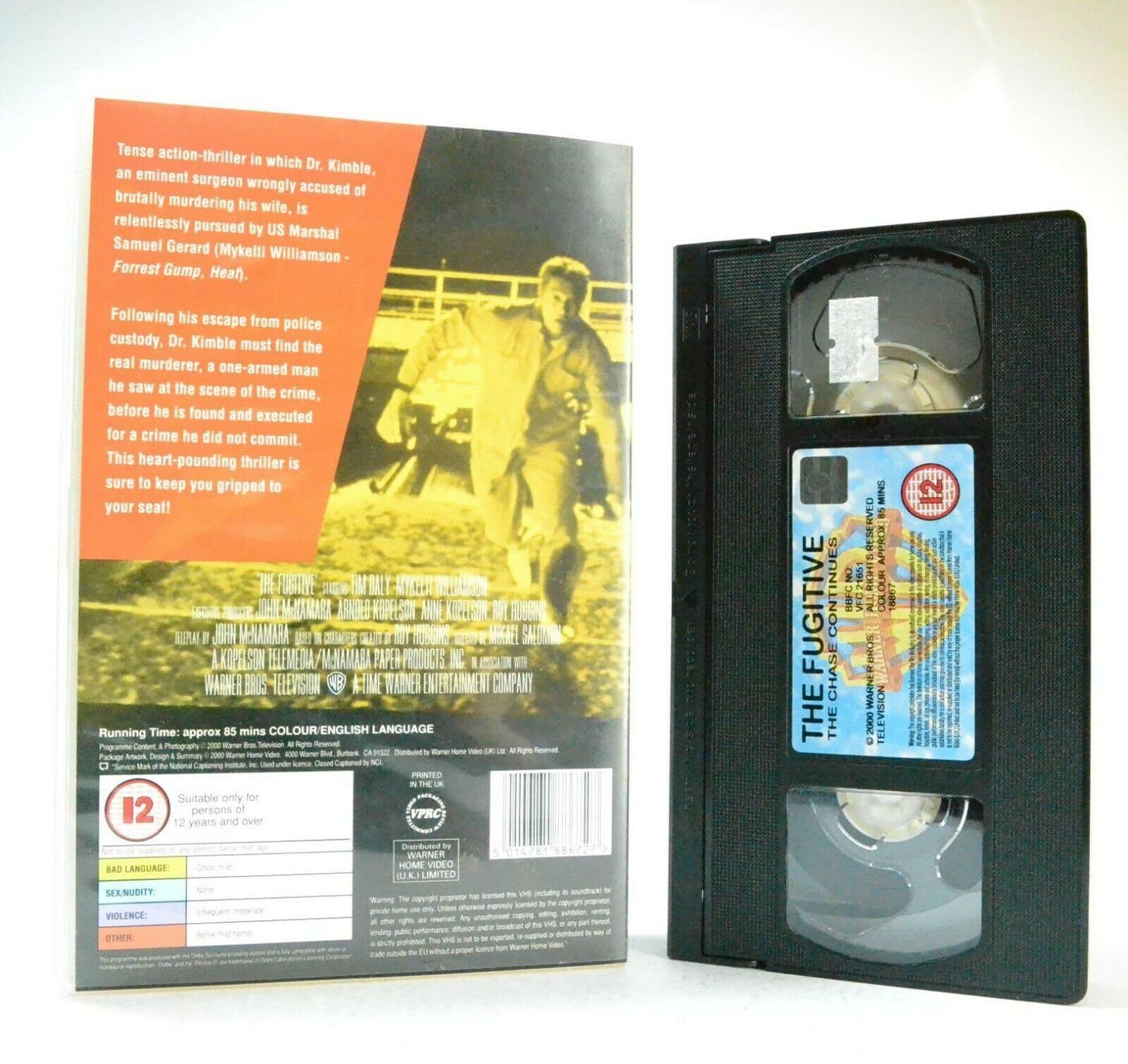 The Fugitive: The Chase Continues - Thriller - Large Box - Ex-Rental - Pal VHS