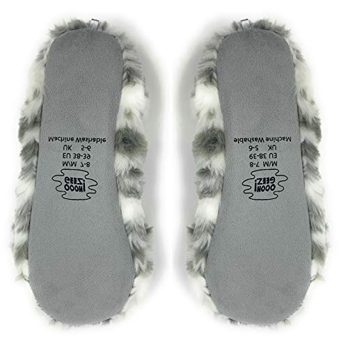 JYinstyle Women’s Slippers, Comfy Fleece Memory Foam Funny Animal Slippers, Fuzzy Plush Lining Slip-on House Shoes