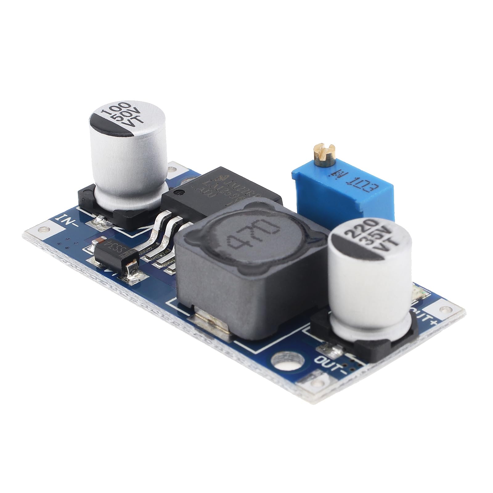 DiGiYes 5 Pack LM2596S DC to DC Buck Converter 3A 3.0-40V to 1.5-35V Buck Converter High Efficiency Voltage Regulator Adjustable Power Supply Module